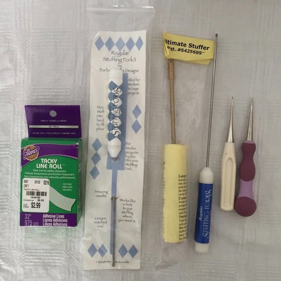 Other | 6 Pc 3 Stuffing Forks 2 Awls Tacking Line Roll | Poshmark